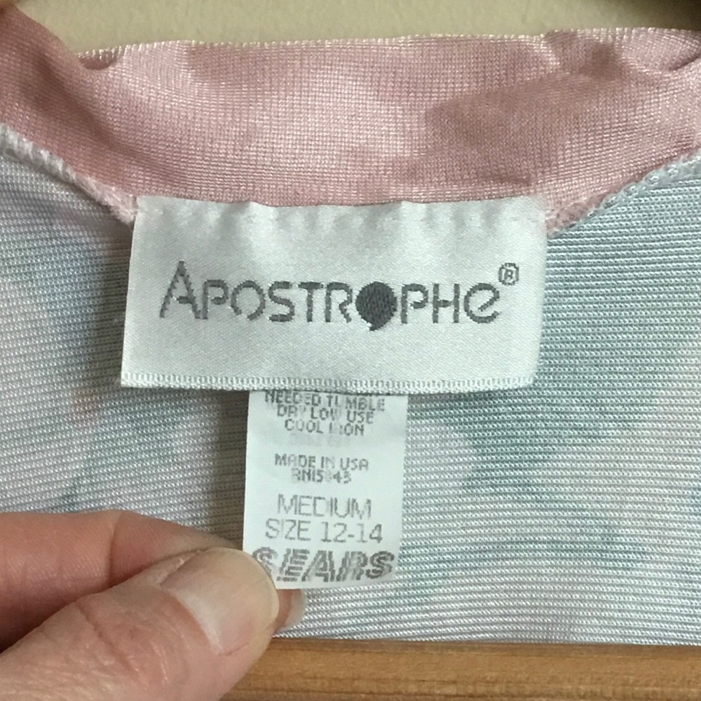 Vintage Sears Apostrophe Floral Satin Robe - Gem